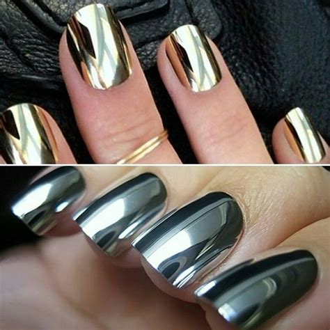 Efecto Espejo En Tonos Dorados Y Plateados Nos Encanta Manicura De