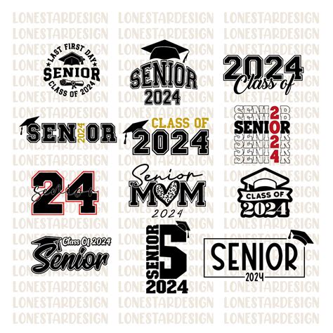 Senior 2024 Svg Bundle Class Of 2024 Senior Svg Graduation Svg High