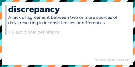 Discrepancy Definition Meaning And Examples In English