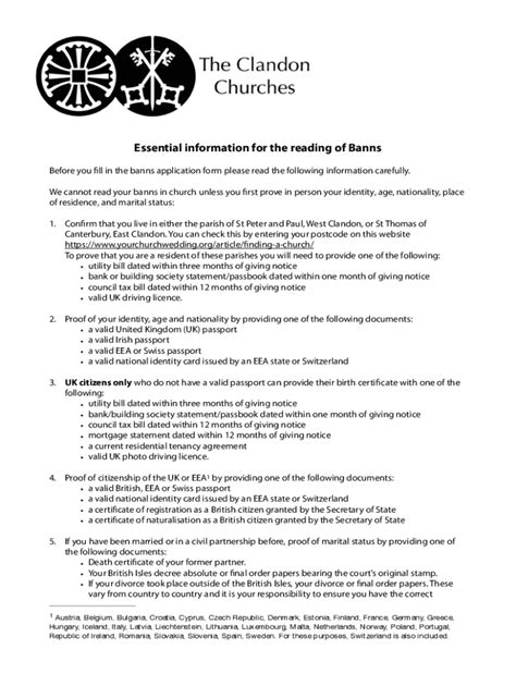 Fillable Online How To Do Banns Of Marriage Banns Certificates