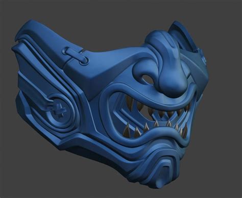 Sub Zero Samurai Mask For Face Mortal Kombat 11 Injustice 2 3d Model 3d Printable Cgtrader