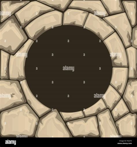 Round Stone Frame Stock Vector Image And Art Alamy