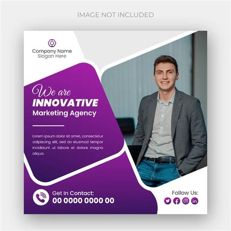 현대 비즈니스 소셜 미디어 포스트 디자인 템플릿 프리미엄 벡터