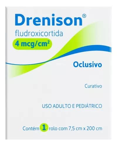 Drenison Curativo Oclusivo Caixa Com Rolo De 2 Metros Frete Grátis