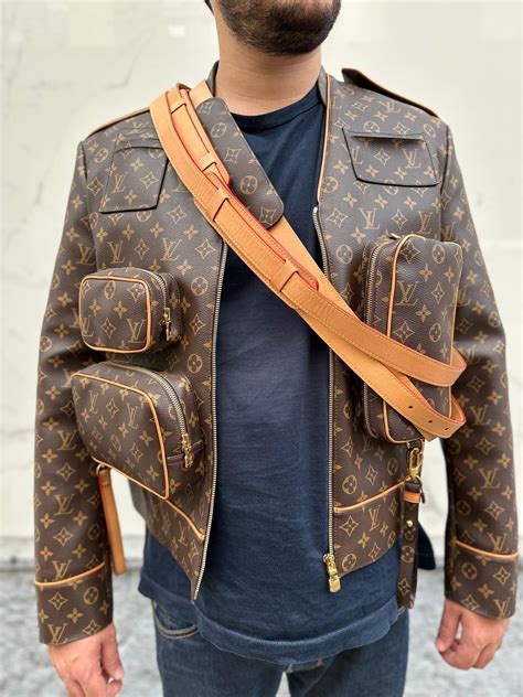 2019 Louis Vuitton Monogram Leather Mens Jacket Limited Edition For