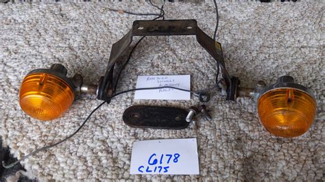 Honda 1972 Cl175 Working Rear Turn Signal With Large Mounting Bracket