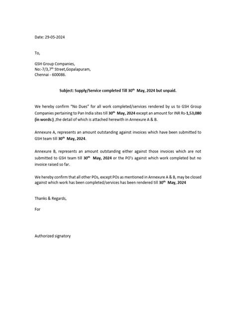 Unpaid Invoice Summary For Gsh Group Pdf