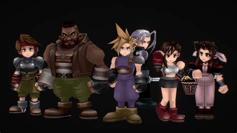 Final Fantasy 7 Chibi Download Free 3d Model By Ninostyle [0153dad] Sketchfab