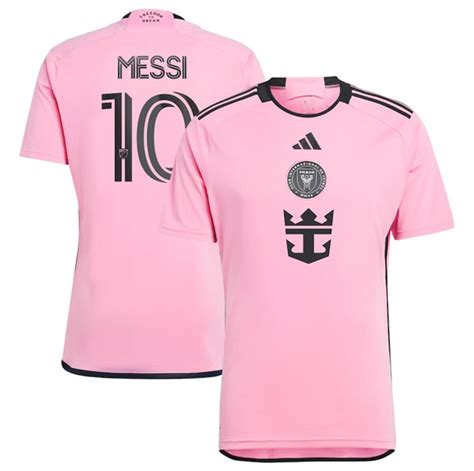 Mens Inter Miami Cf 10 Lionel Messi Pink 2024 25 Home Soccer Jersey