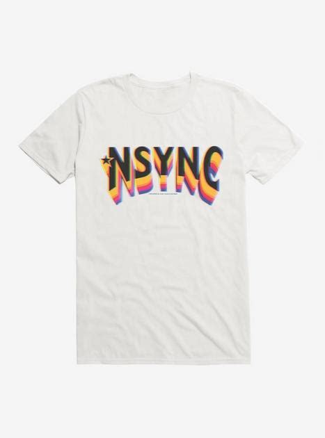 Nsync Rainbow Fade Logo T Shirt White Boxlunch