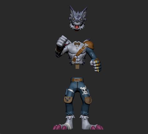 Stl File Digimon Weregarurumon 🐉 ・3d Printer Model To Download・cults