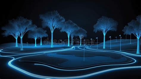 3d Wireframe Model Of A Golf Course The Design S Ai Generated Stock