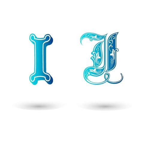 Tipografía Decorativa De La Letra I Celta 4261241 Vector En Vecteezy