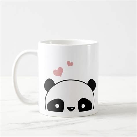 Cute Panda Monogram Script Coffee Mug Zazzle Mugs Cute Mugs