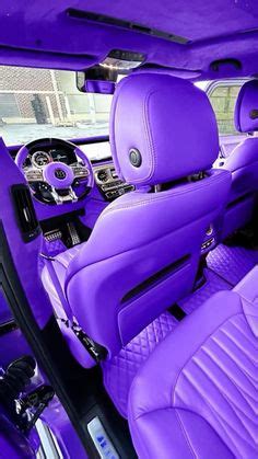 Purple And Black Leather Car Interior