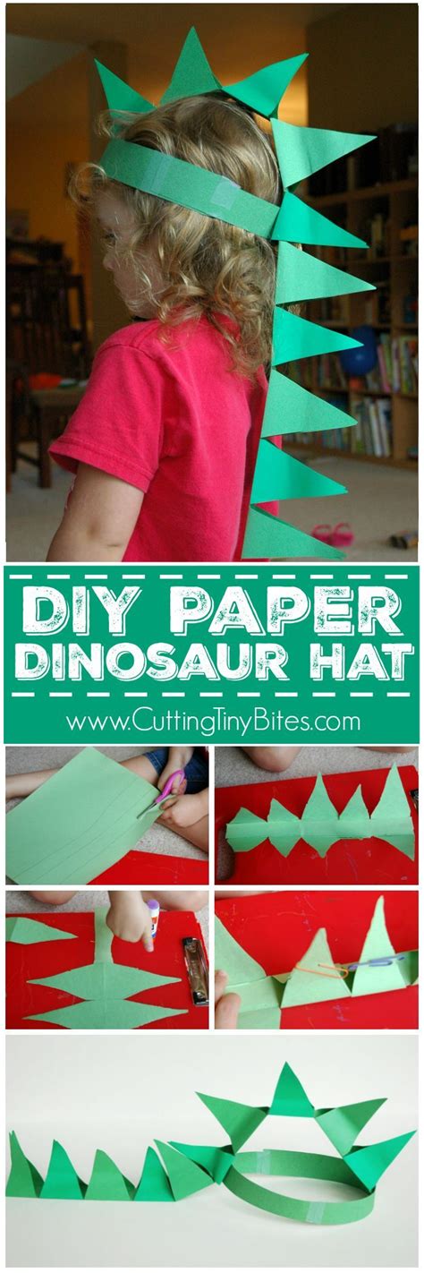 Dinosaur Hat Construction Paper Craft At Katie Palmos Blog