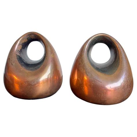 1950s Ben Seibel Copper Clam Shell Bookend Set For Sale At 1stdibs