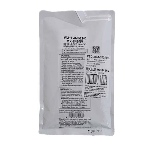 Revelador Negro Sharp Mx B350p B350w B355w B376w B450p B450w B455w