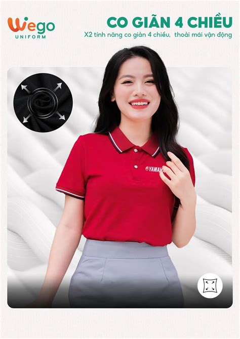 Bst đồng Phục Minimal Polo Màu đỏ đô 02