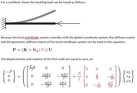 structural engineering calculate the euler buckling load of a column