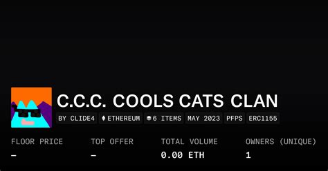 C C C Cools Cats Clan Collection Opensea