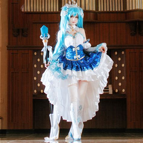 Vocaloid Hatsune Miku Snow Miku 2019 Cosplay Costume Gcosplay