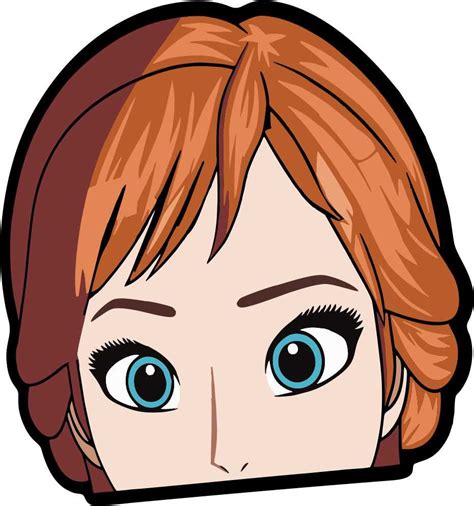 Anna From Frozen Peeking Peek Peekabo Peekers Bumper Window Vinyl Decal