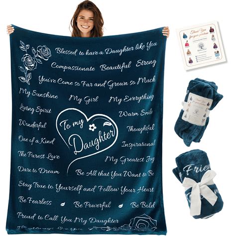 Buttertree To My Daughter Cozy Fleece Blanket Perfect T From Mom