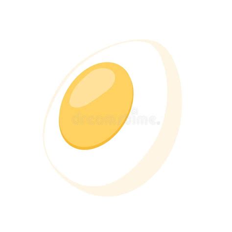 Boiled Egg Half Cut View Vector Stock Vector Illustration Of Cartoon