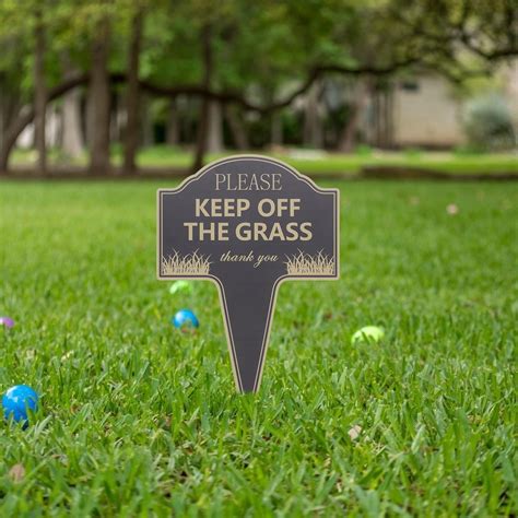 Masteelf Please Keep Off The Grass Sign Double Sided Aluminum Yard