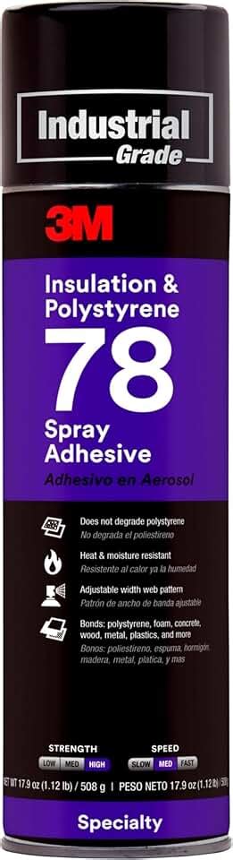3m 78 Polystyrene Foam Insulation Spray Adhesive 24 Fl Oz Aerosol Can