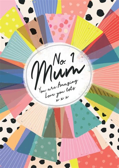 Pretty Mothers Day Card Rosette No1 Mum Thortful