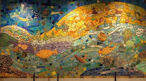 Premium Ai Image A Mosaic Of Fish And Sea Life