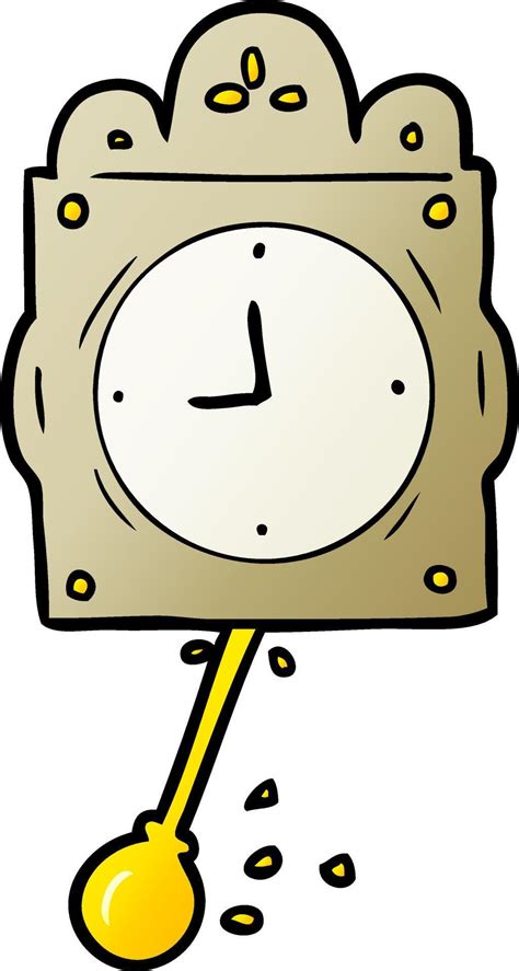 Cartoon Ticking Clock With Pendulum 12398338 Vector Art At Vecteezy