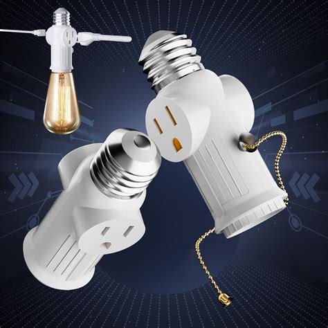Home Decor Letaclanic Light Socket To Plug Adapter 2 Pack Pull Chain 2