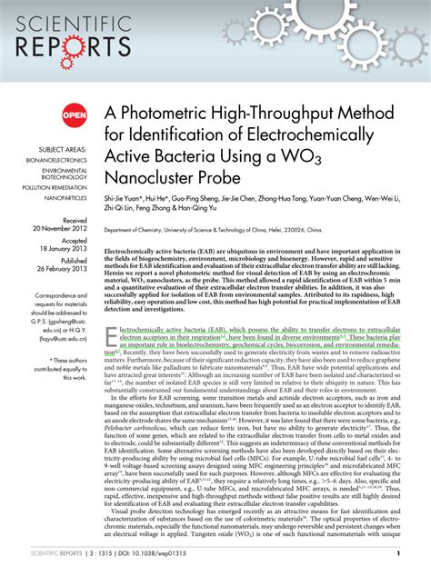 Pdf A Photometric High Throughput Method For Identification Of