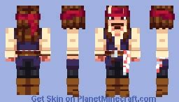Captain Jack Sparrow Pirates Of The Carribbean Minecraft Skin