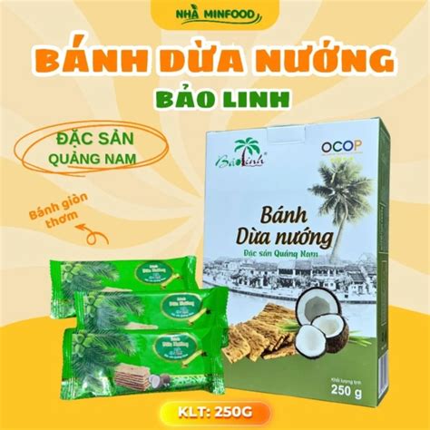 Bánh Dừa Nướng Bảo Linh 250g Quảng Nam Đặc Sản Trứ Danh Giá Tốt 34k