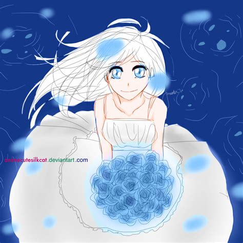 The Girl With Blue Roses By Animecutesilkcat On Deviantart