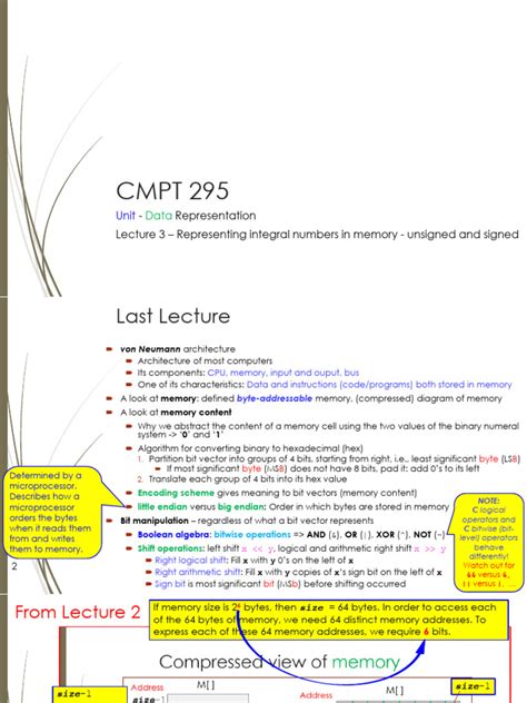 Lecture 03 Data Representation Integers Pdf Integer Computer Science Computer Data Storage