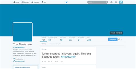Twitter 2015 Layout — Free Psd Template — Gbx — Design Art By Giulio
