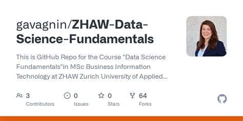 Github Gavagnin Zhaw Data Science Fundamentals This Is Github Repo For The Course Data