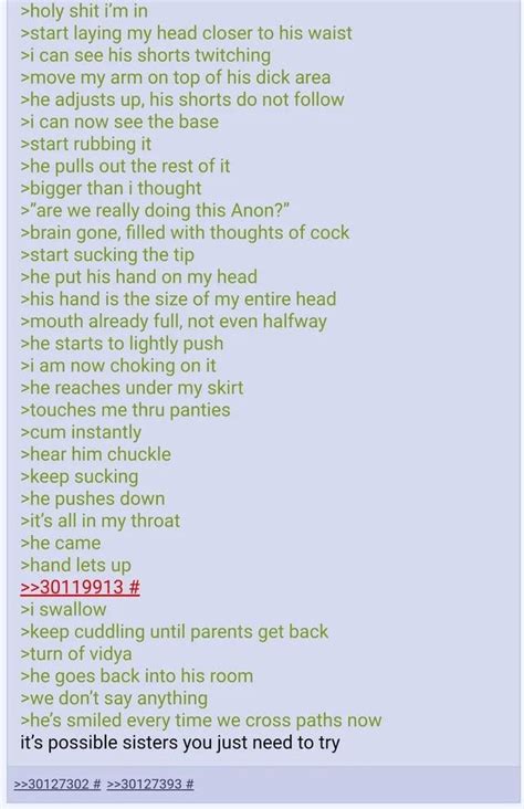 Anon Develops Incest Fetish Rgreentext