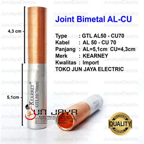 Jual Joint Bimetal Al Cu 50 70mm Type Gtl Skun Connector Kearney Import Kota Surabaya Jun