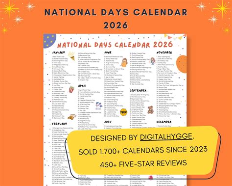 National Day Calendar May 2026 Free Printable Templates