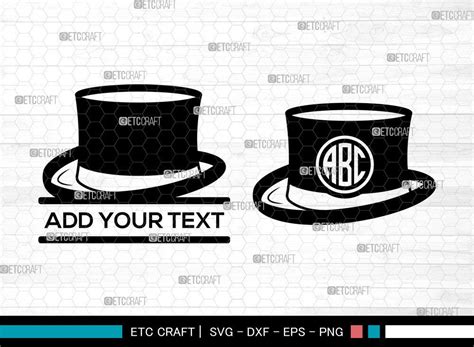 Top Hat Monogram Fedora Hat Svg Graphic By Pixel Elites · Creative Fabrica