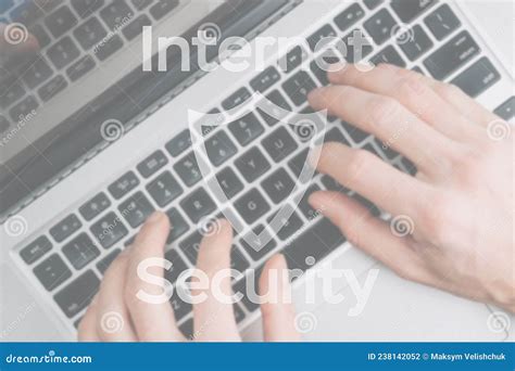 Data Protecting Security Concept Computer Internet Protection Symbol