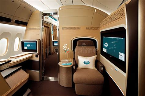 First Class Cabin With Luxury Seating And Top Notch Service On
