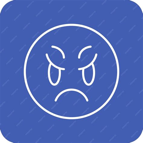 Premium Vector Scowl Icon