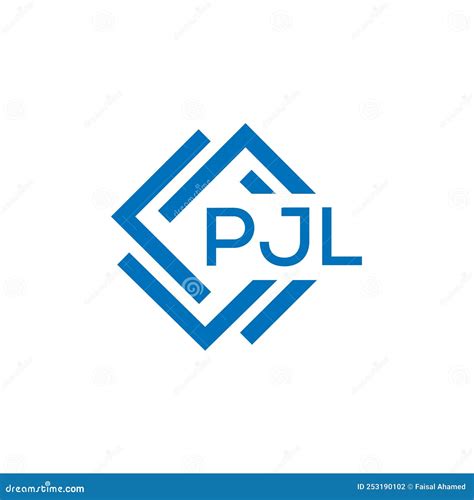 Pjl Letter Logo Design On White Background Pjl Creative Circle Letter Logo Concept Stock Vector